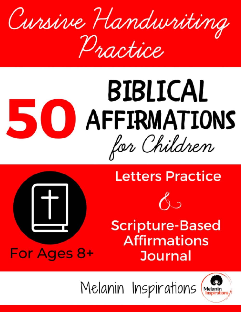 Buy Cursive Handwriting Practice Book 50 Biblical Affirmations Journal ...
