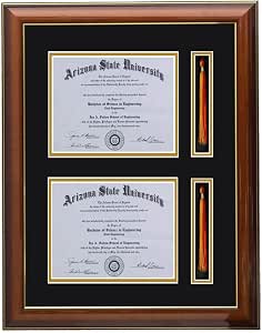 Amazon.com - 3art Double Diploma Frame with two Tassel Holders for 8X6 ...