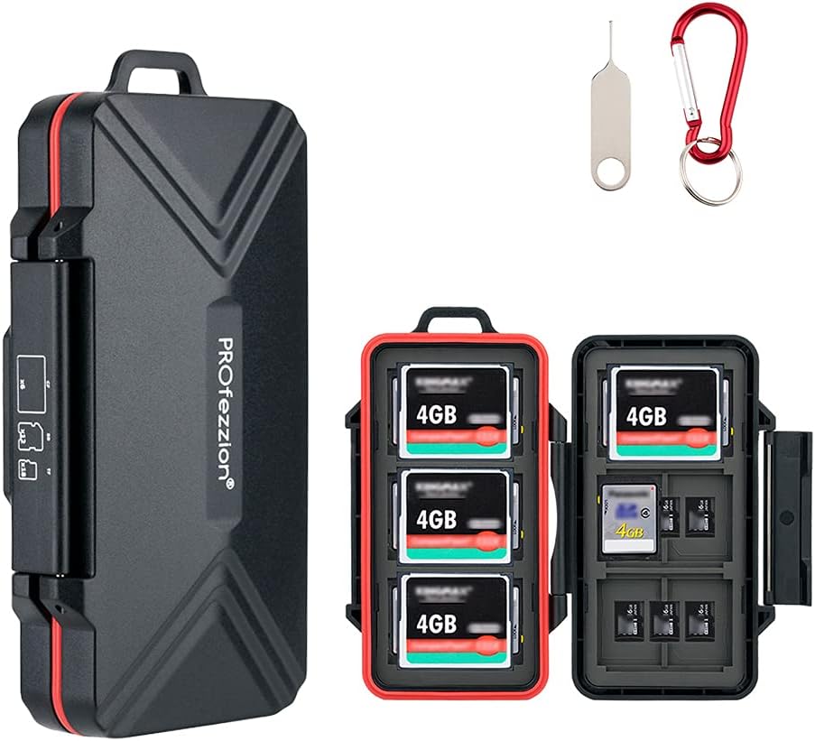 Amazon.com: JJC MC-SD6CF3 Rugged Water-Resistant Memory Card Case fits ...