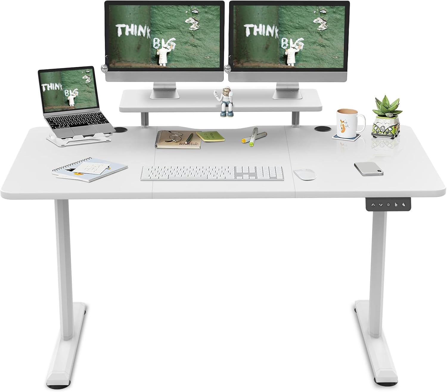 TRIUMPHKEY 160x70cm Escritorio Elevable Eléctrico Standing Desk con ...