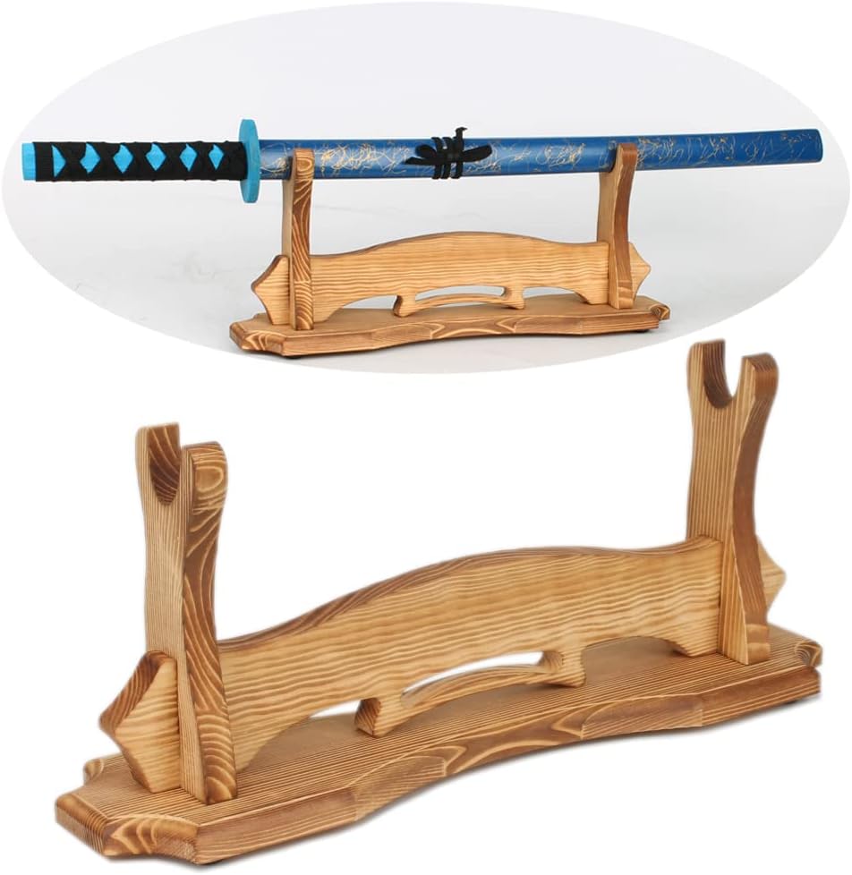 Amazon.com: BiJun Sword Stand Katana Stand, Black Wood Sword Katana ...