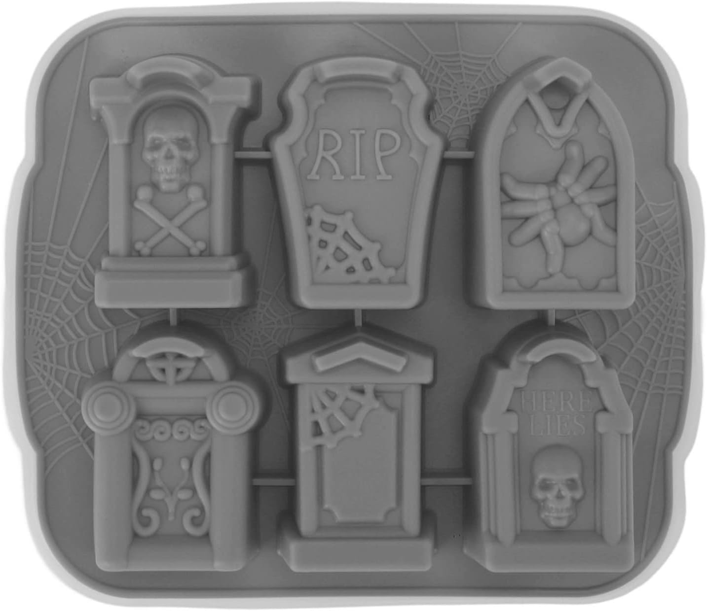 Amazon.com: 3D Halloween Cake Molds, Silicone Tombstone Cakelet Pan ...