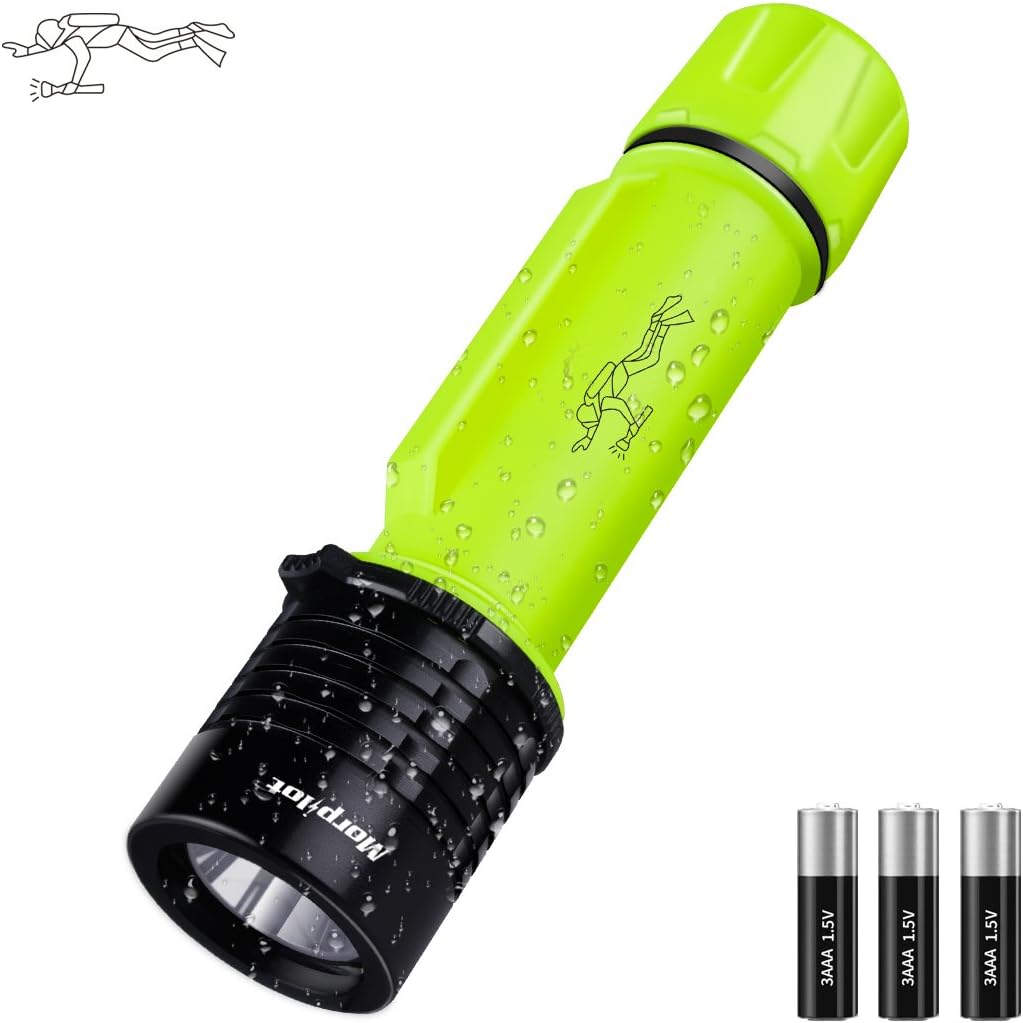 Amazon.com : Morpilot Diving Torch Light Underwater 25 meters, 500LM ...