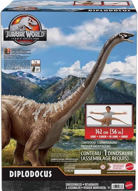 Amazon.com: Jurassic World Legacy Collection Diplodocus Dinosaur Action ...