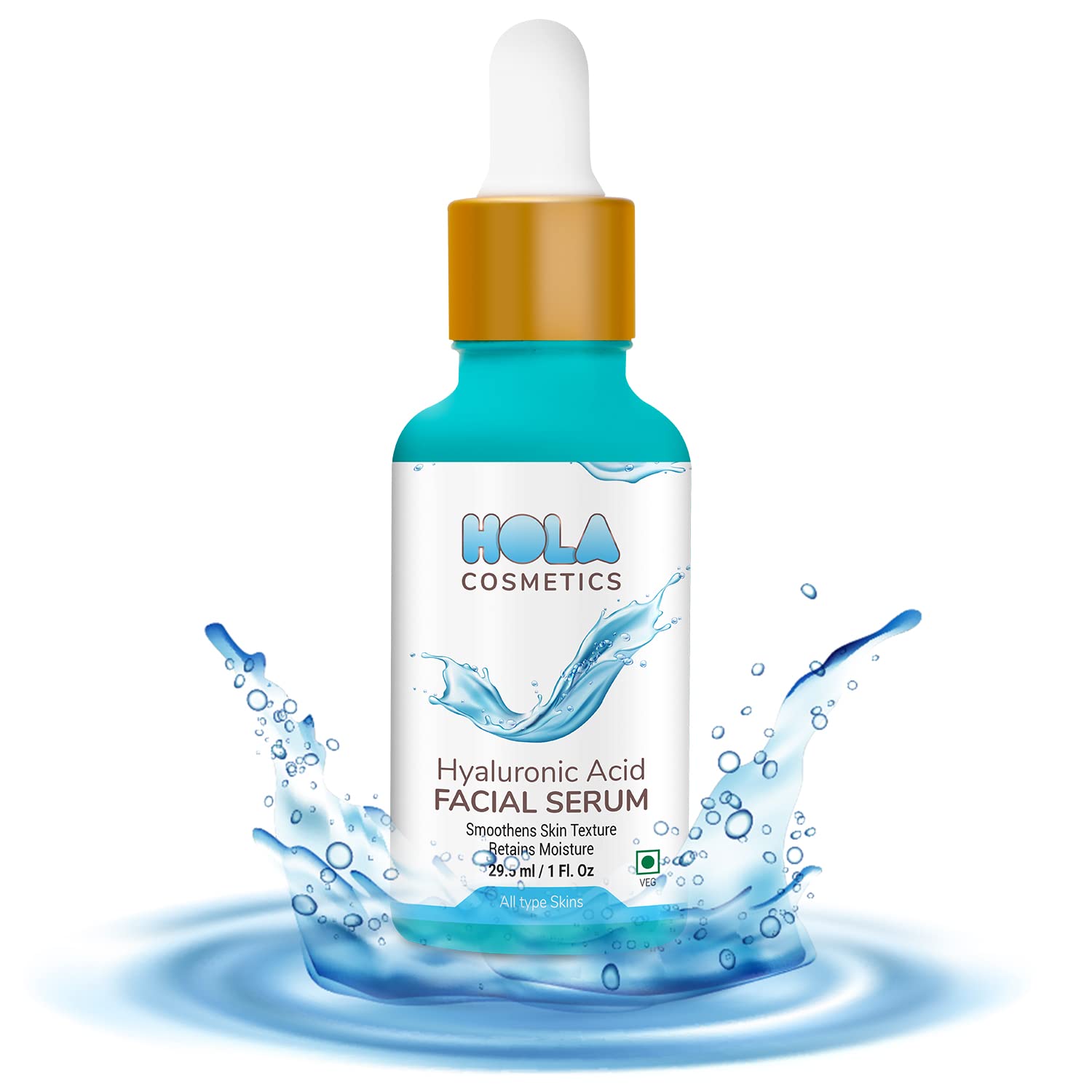 HOLA Cosmetics 1.5% Hyaluronic Acid FaceSerum, Cell Renewal, Fades ...