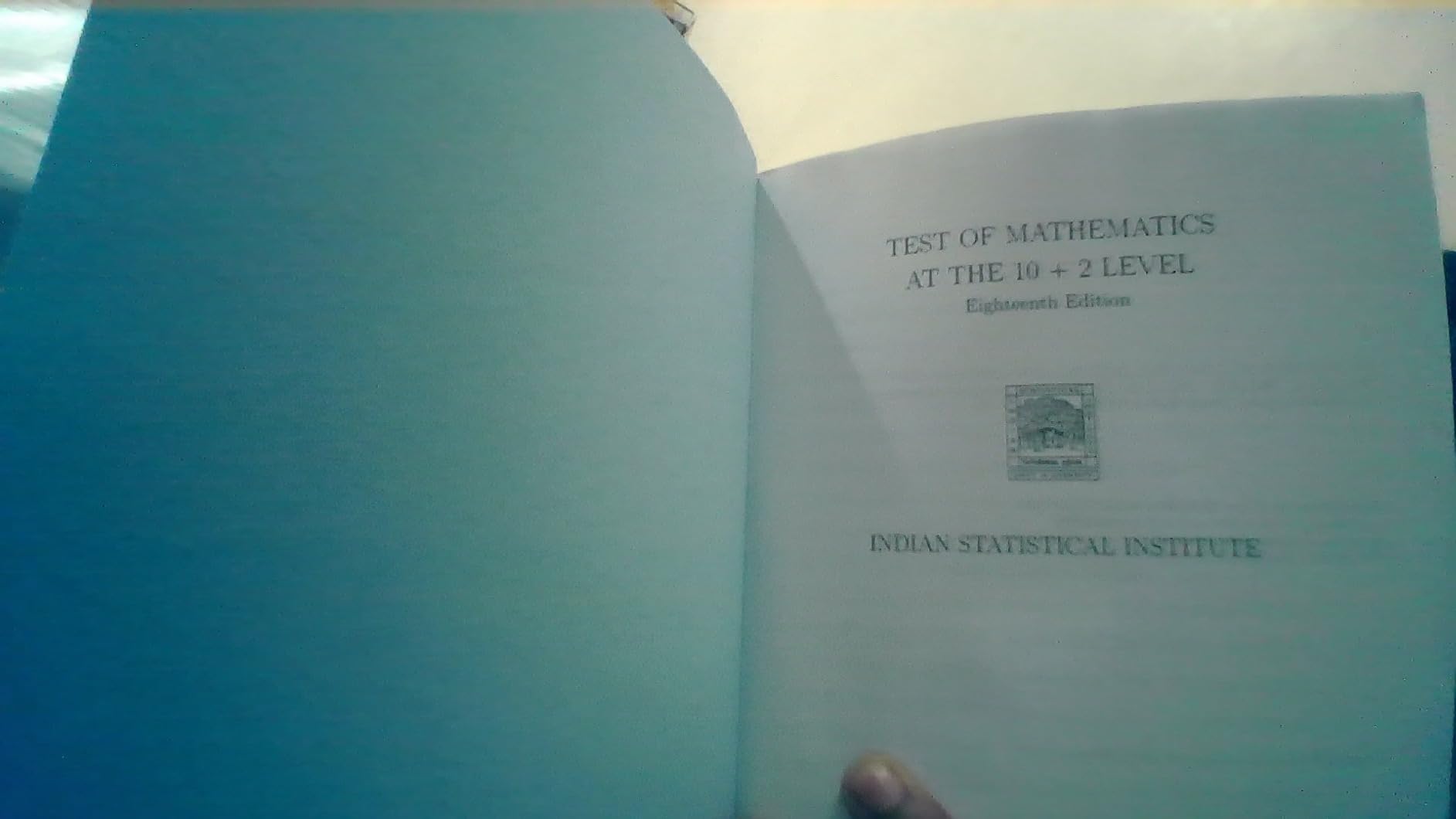 Test Of Mathematics At The 10+2 Level - 18/Edition : Indian Statistical ...