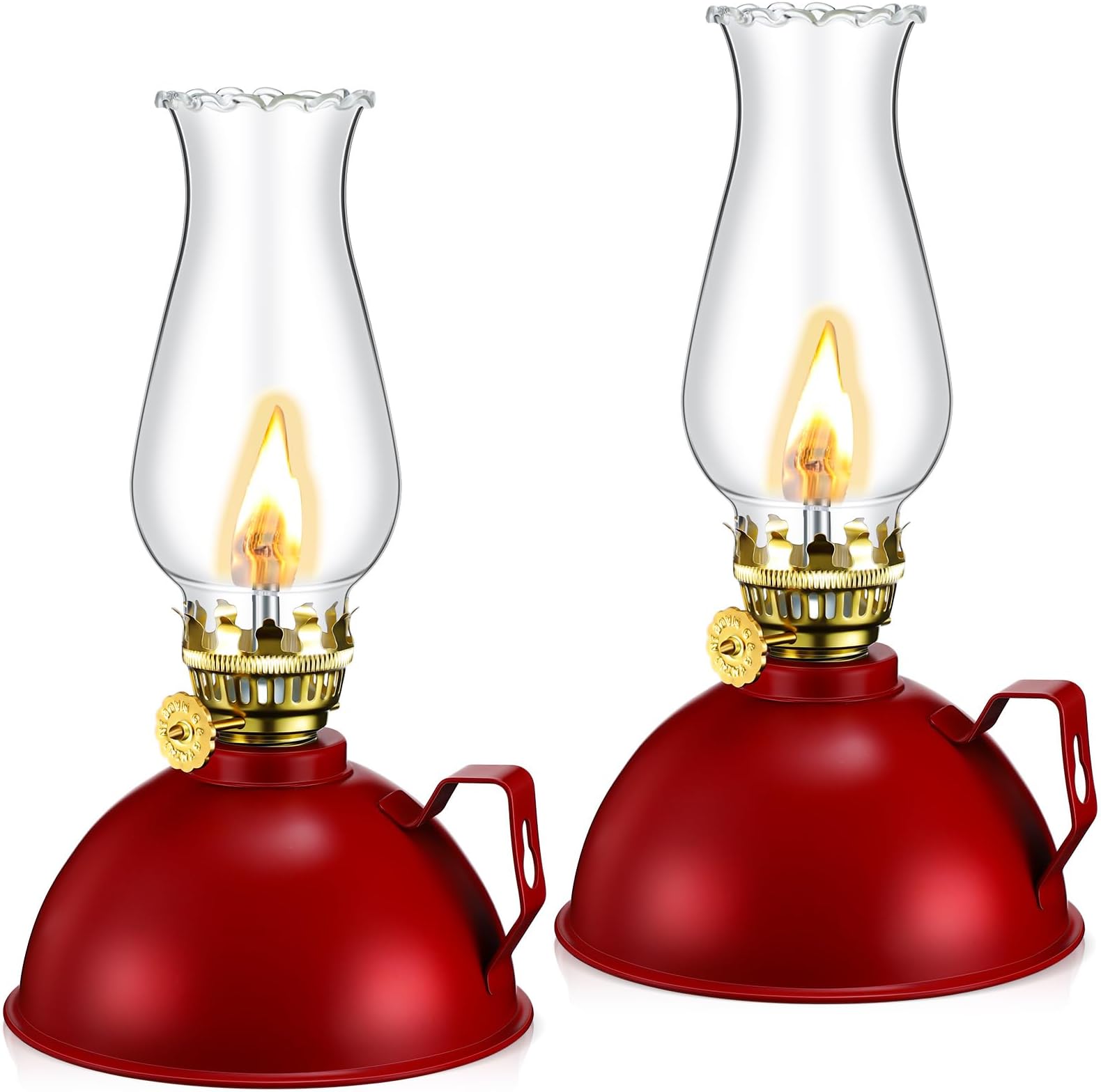 Amazon.com: Retisee 2 Pieces Oil Lamp Indoor Kerosene Lamp Lantern ...