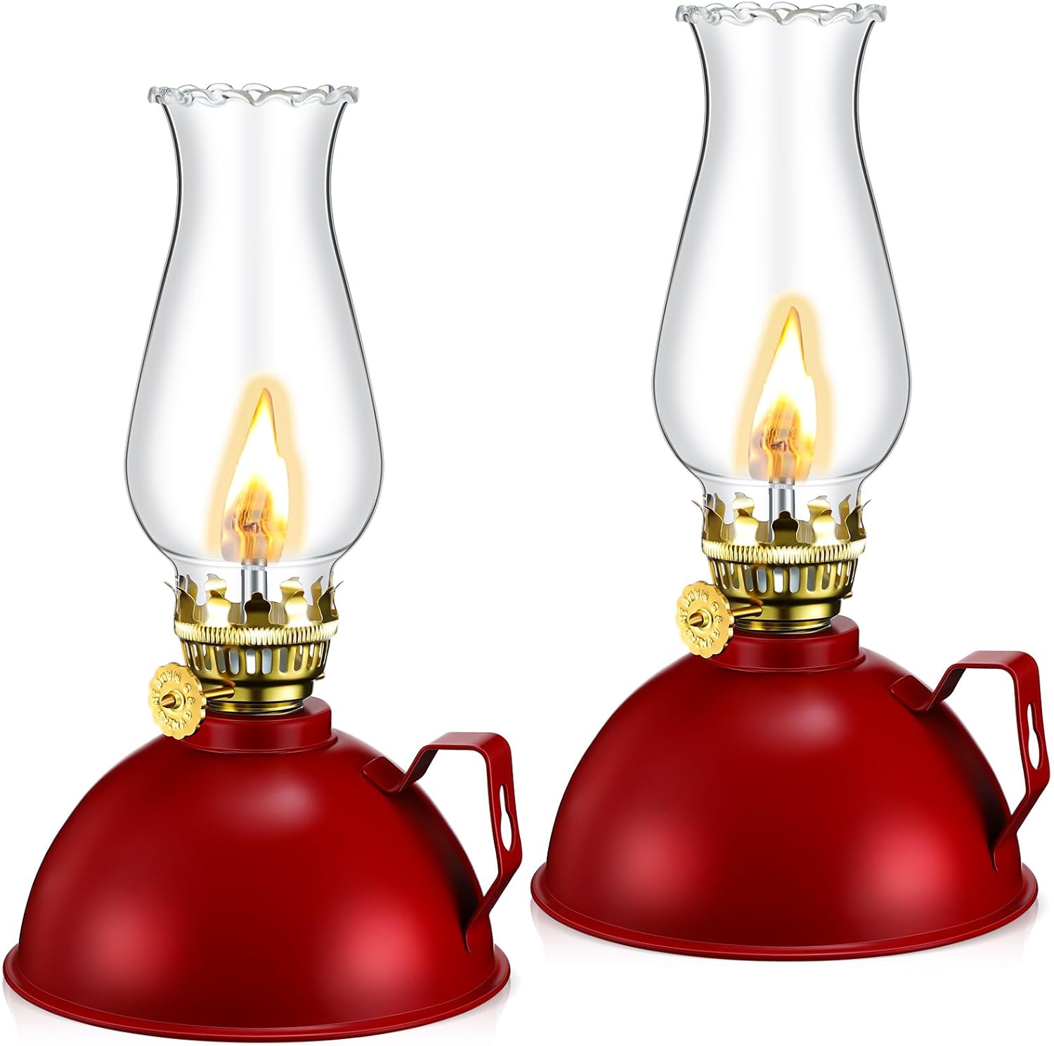 Amazon.com: Retisee Oil Lamp Indoor Rustic Kerosene Lamp Lantern Metal ...