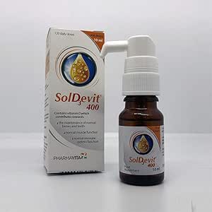 SolDevit Vitamin D 400 UI. 120 Drops of 400 IU Vitamin D3 per Bottle ...