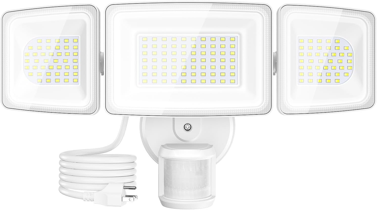 Onforu 100W LED Motion Sensor Outdoor Lights Plug in, Dusk to Dawn ...