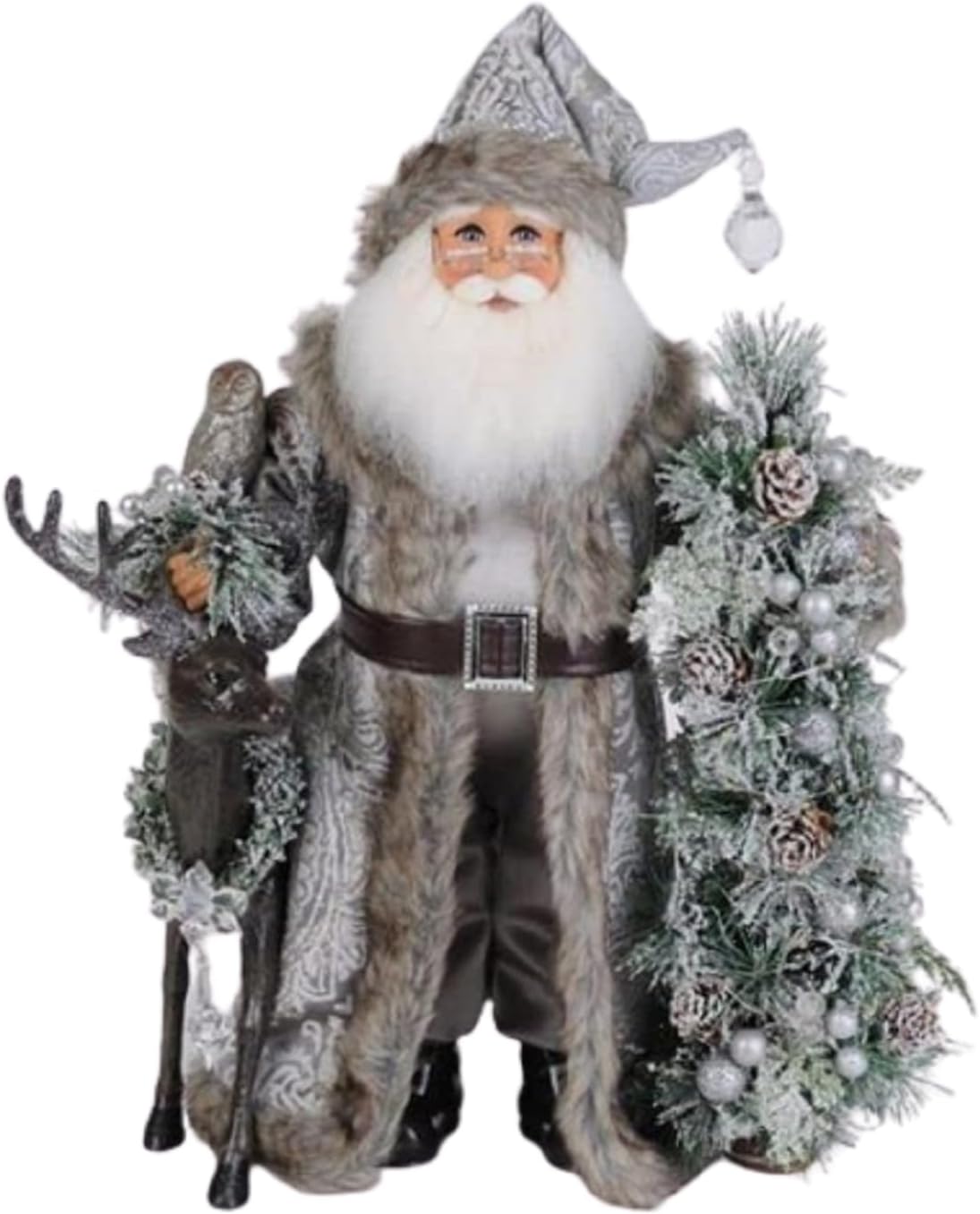 Amazon.com: Karen Didion Lt. Snow Covered Wilderness Santa : Home & Kitchen