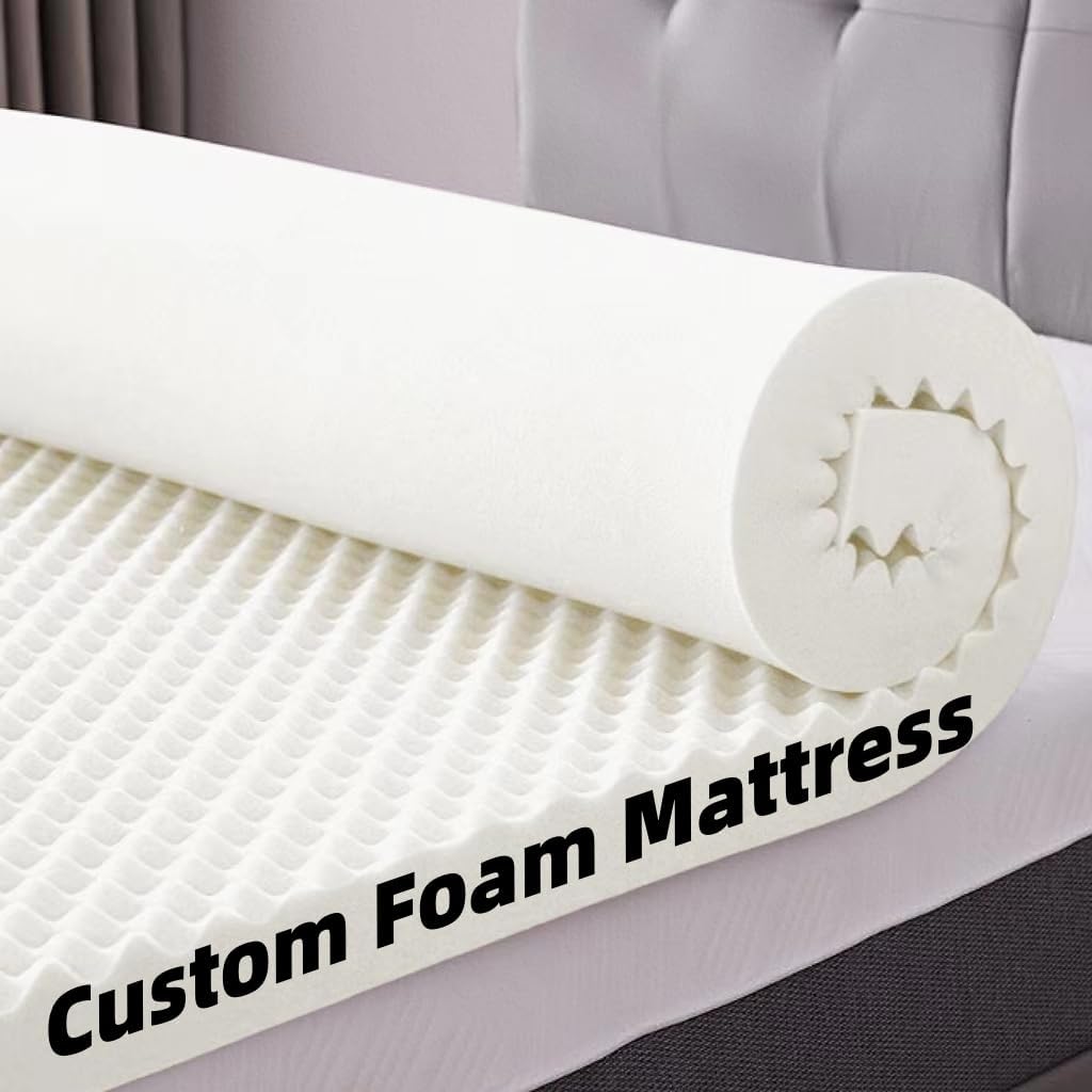 Amazon.com: SINCERE Custom Foam Mattress Topper, Bespoke Wavy Cotton ...
