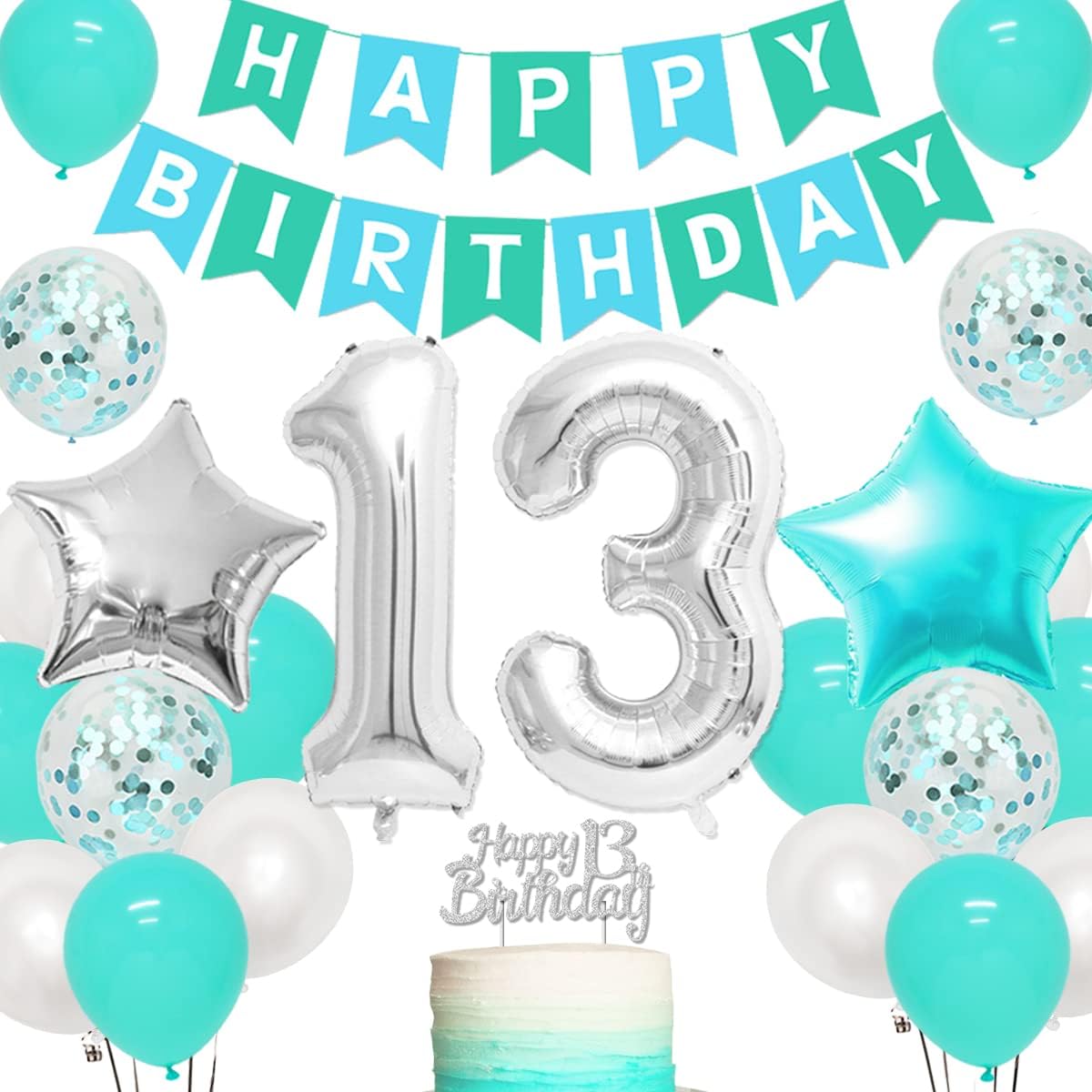 Amazon.com: 13th Birthday Decorations for Girls Sweet 13 Birthday ...