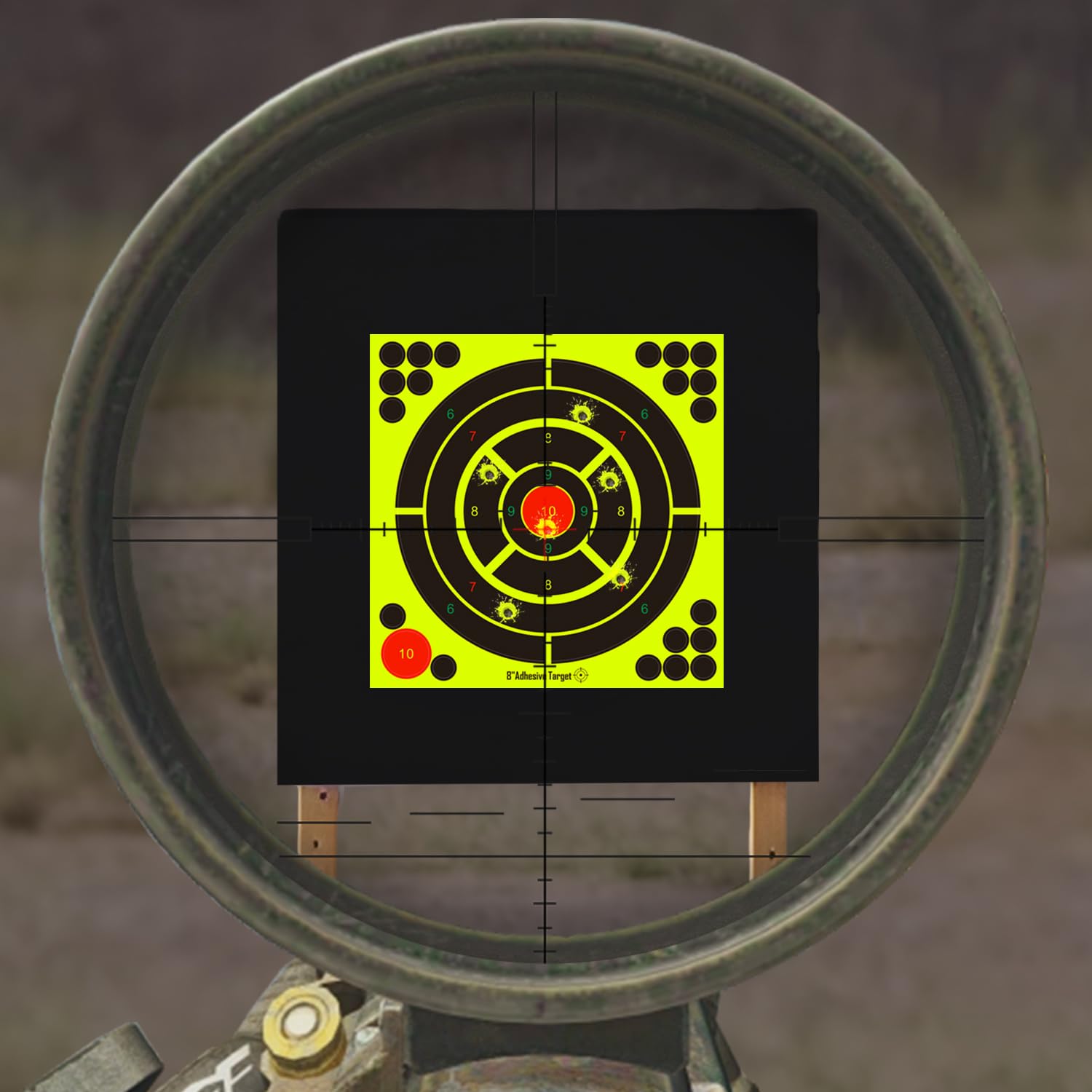 Splatter Targets 8 Inch Splatter Adhesive Bullseye Fluorescent Yellow ...