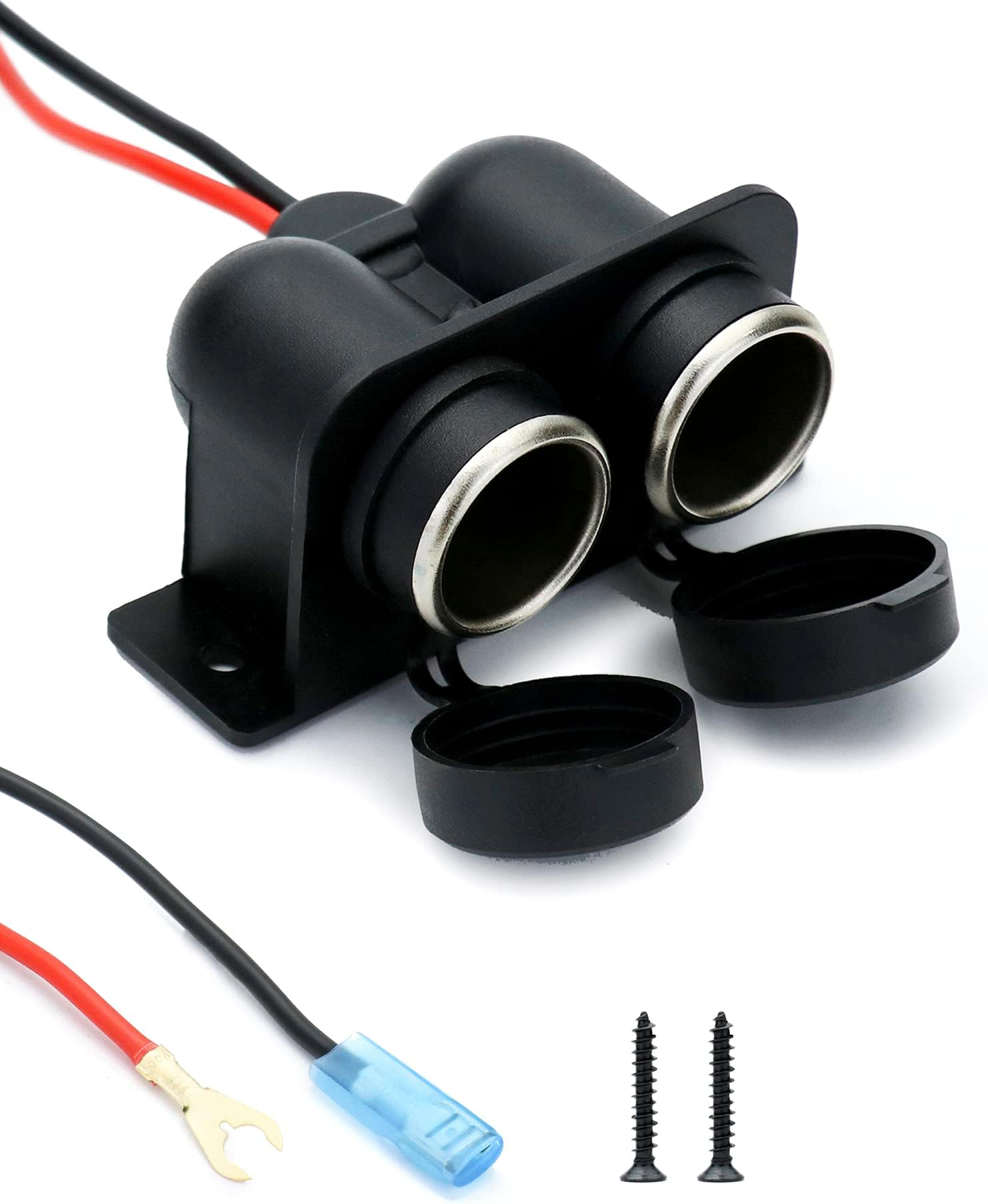 QWORK® Car Cigarette Lighter Socket 12V DC Waterproof Dustproof Socket ...