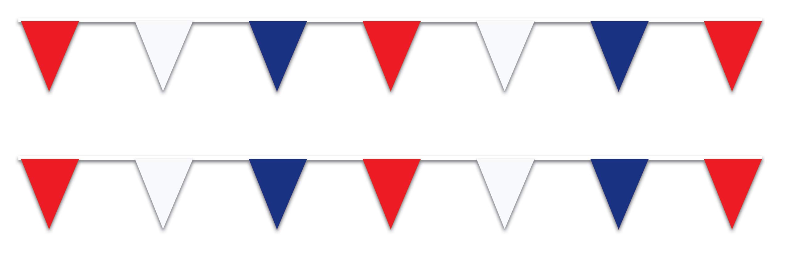 Amazon.com: Beistle 2-Pack Patriotic Pennant Banner, Red/White/Blue All ...