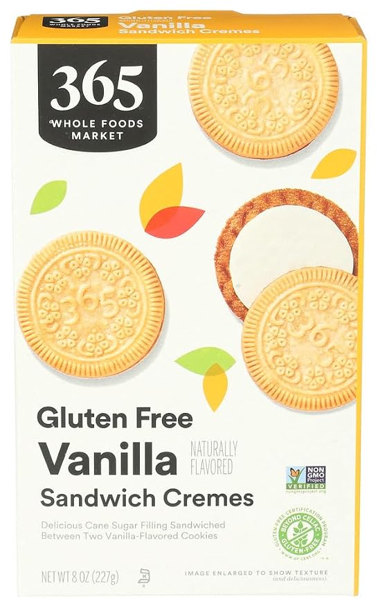 Amazon.com: 365 By Whole Foods Market, Cookies Sandwich Creme Vanilla ...