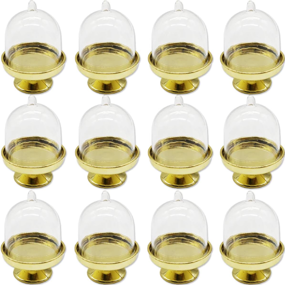 Amazon.com | Okllen 36 Pack Mini Cake Plate with Lid, Plastic Cupcake ...