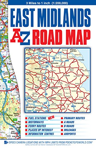 East Midlands Road Map (A-Z Road Map): Amazon.co.uk: Geographers A-Z ...