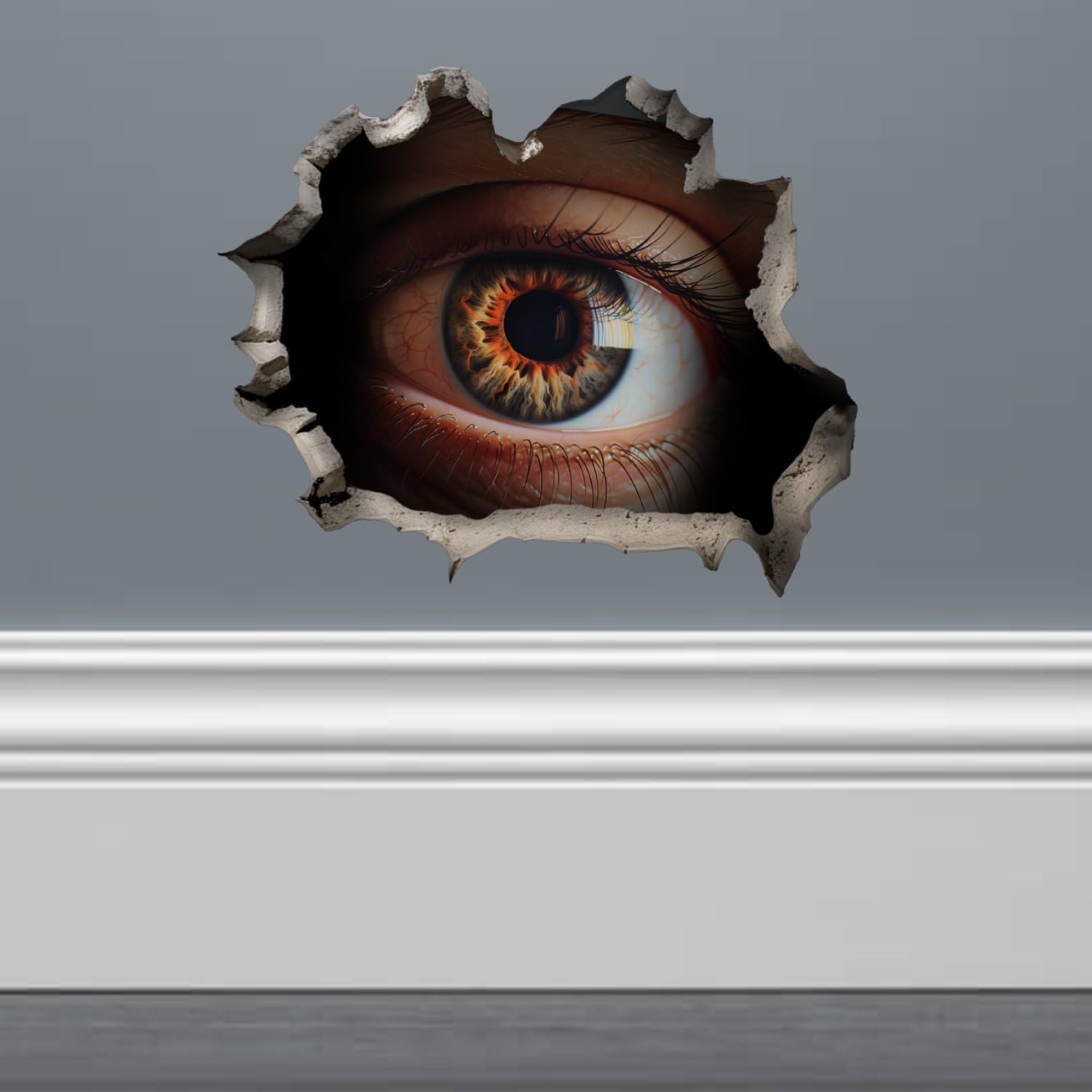Amazon.com: Eye Hole in Wall Decal Wall Art Sticker - Creepy Funny Hole ...