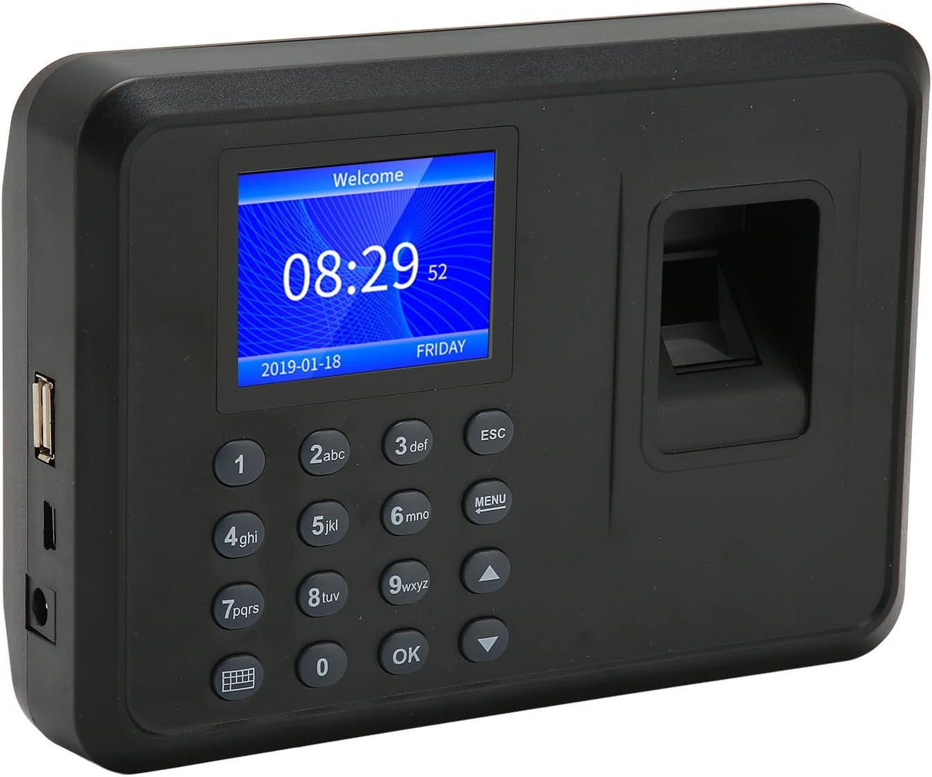 Time Clock Recorder, 2.4in Display Easy to Edit Password Supported ...