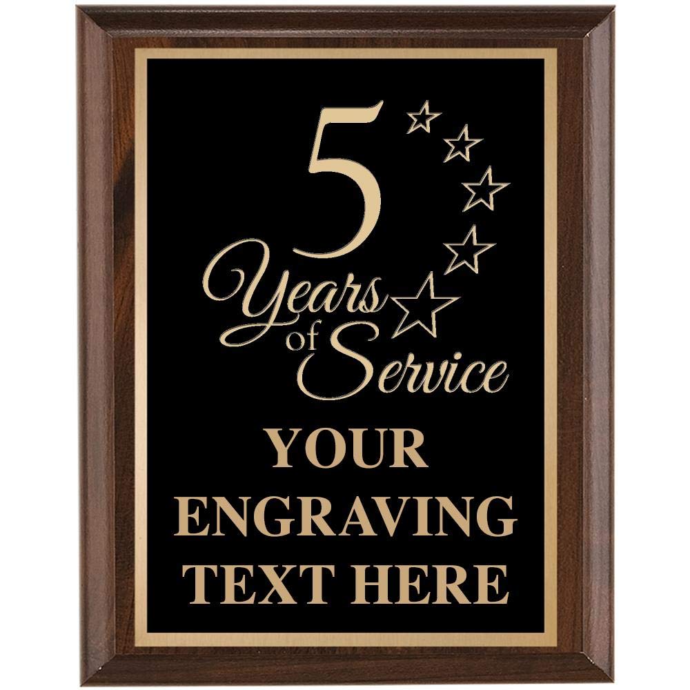 5 Years Of Service Plaque