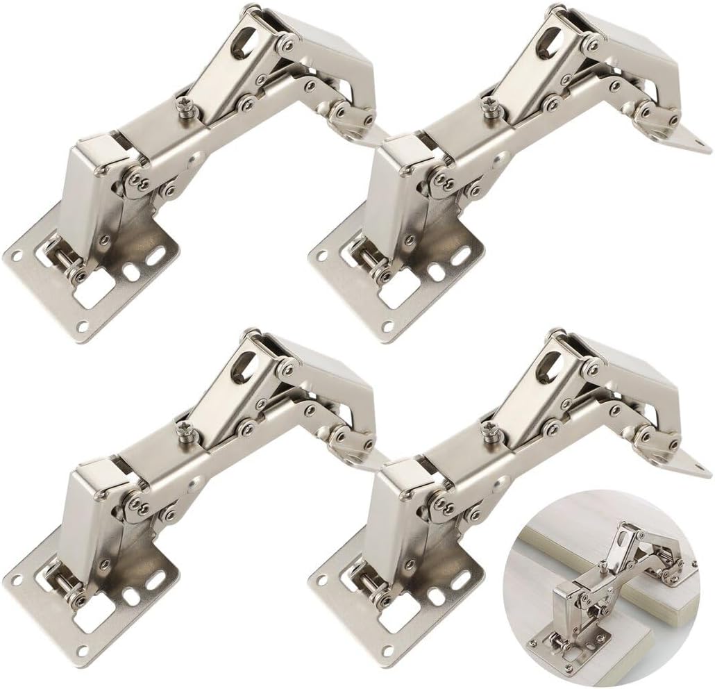 Homaisson 4 Packs 170 Degree Concealed Hinges, Concealed Frameless ...