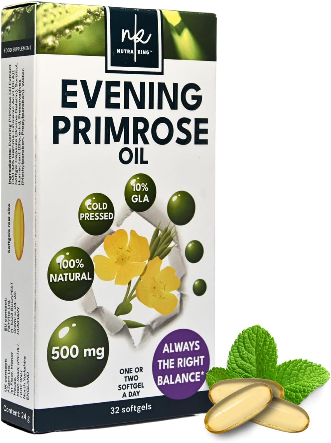 Evening Primrose Oil by NutraKing - Evening Primrose Oil 1000mg per ...