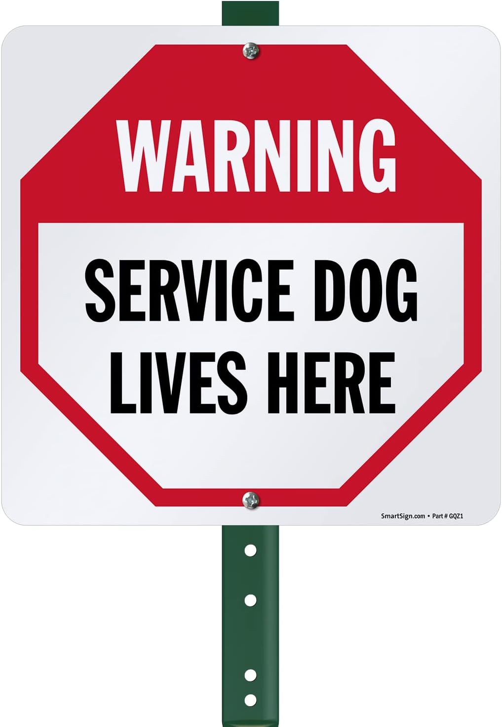 Amazon.com : SmartSign 10 x 10 inch “Warning - Service Dog Lives Here ...