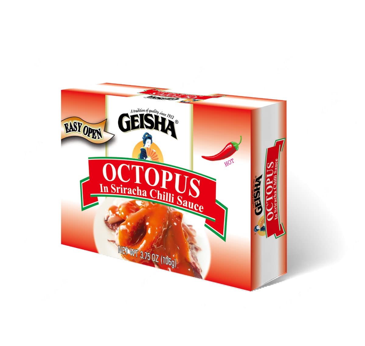 Amazon.com : GEISHA Octopus in Sriracha Sauce 3.75oz (Pack of 12 ...