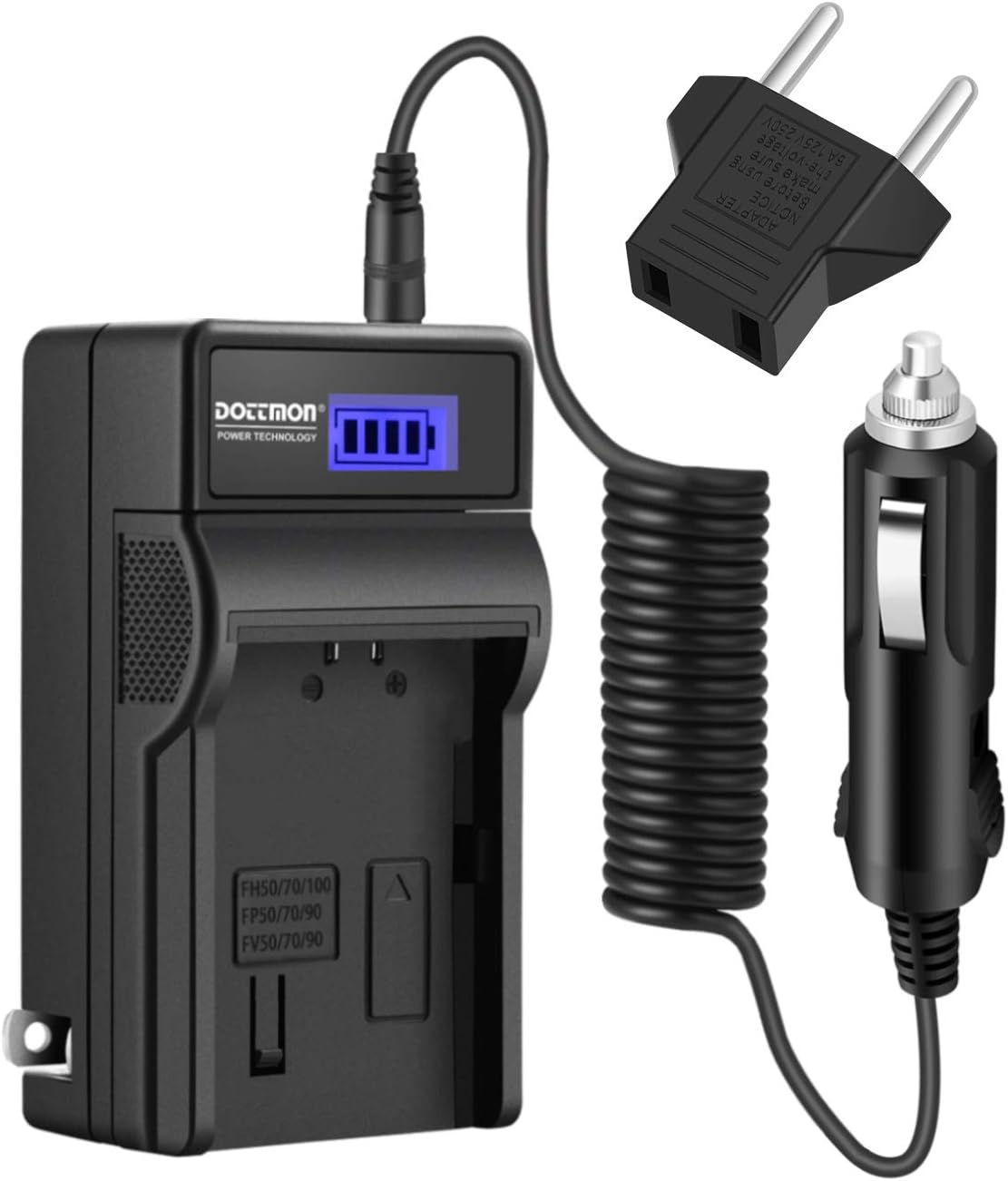 Amazon.com : DOTTMON LCD FV100 Battery Charger for Sony Camera Camcorder NP-FP50 NP-FP70 NP-FP90 ...