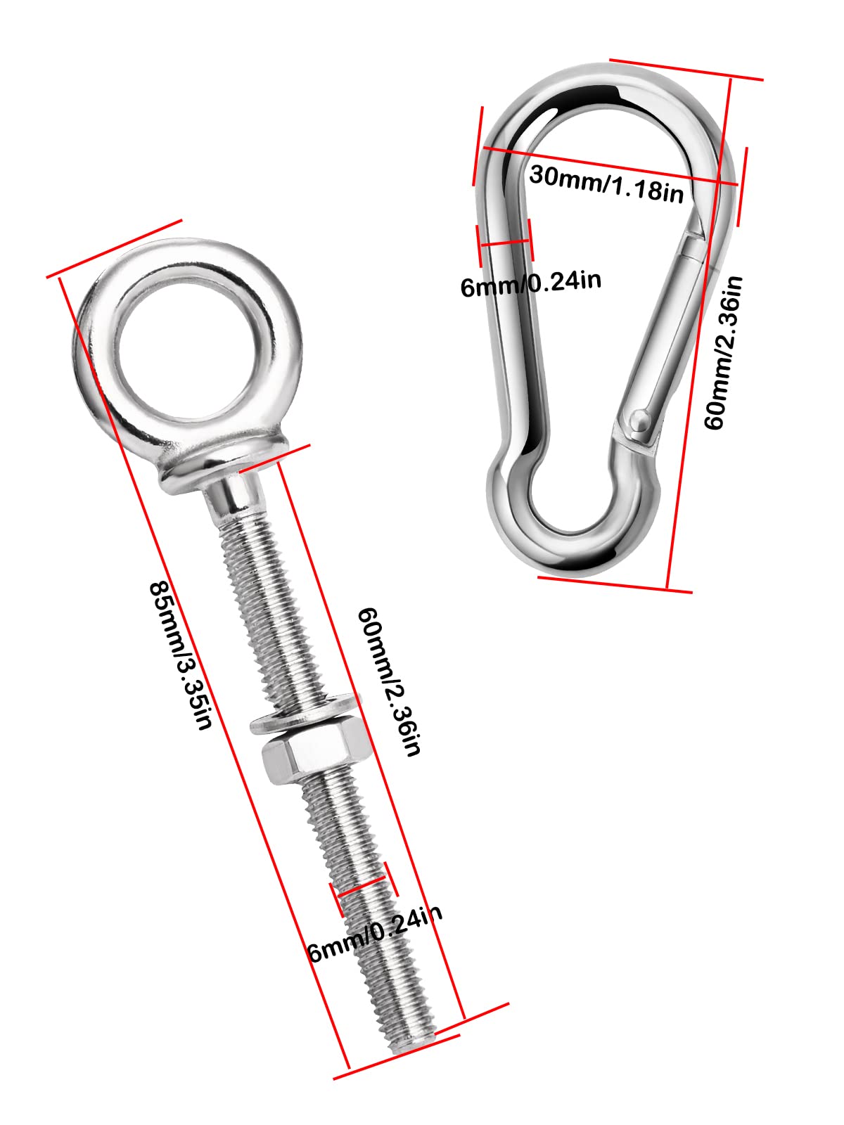 Snapklik.com : Abimars Lifting Shoulder Eye Bolt M6