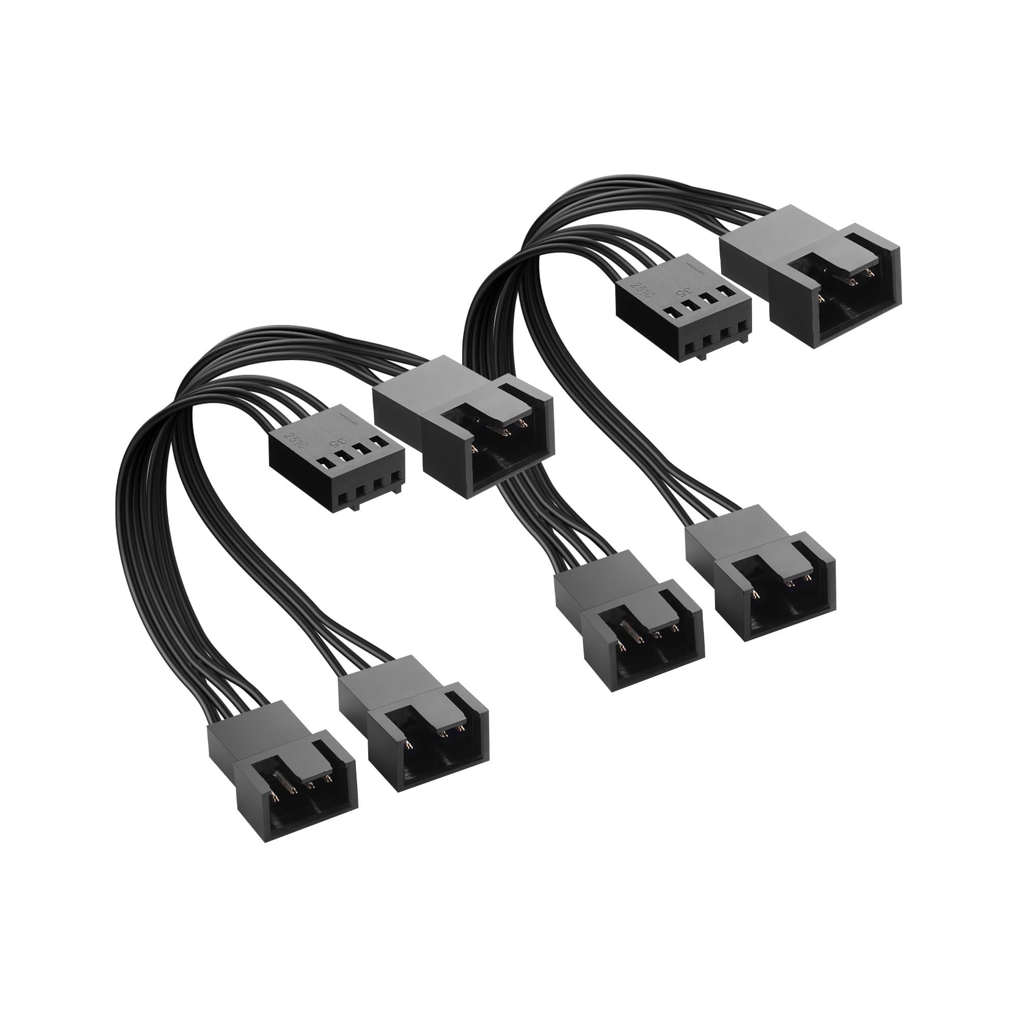 Amazon.com: GINTOOYUN 3 Way 4-Pin Fan Splitter Cable, 1to3 PC Fan ...