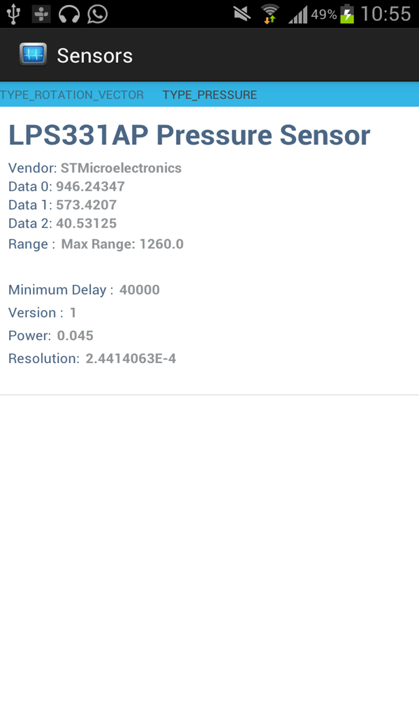 Sensors - App on Amazon Appstore