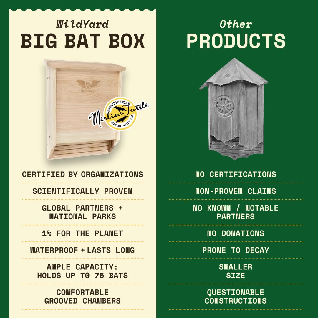 Snapklik.com : BIGBATBOX Wooden Outdoor Bat House Kit - Clean Your ...