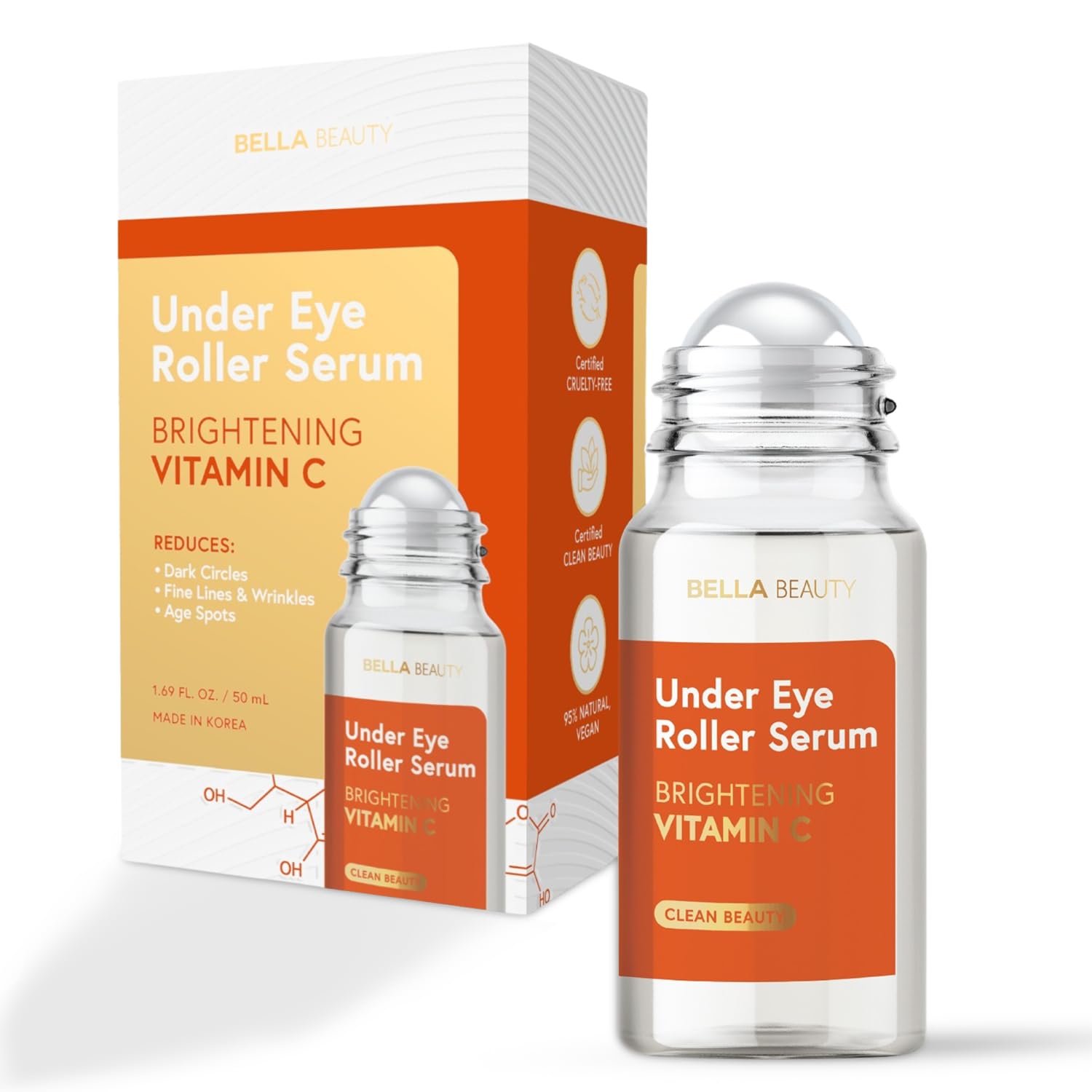 Amazon.com : Bella Beauty Eye Roller Serum with Vitamin C & Niacinamide - Reduces Puffiness ...
