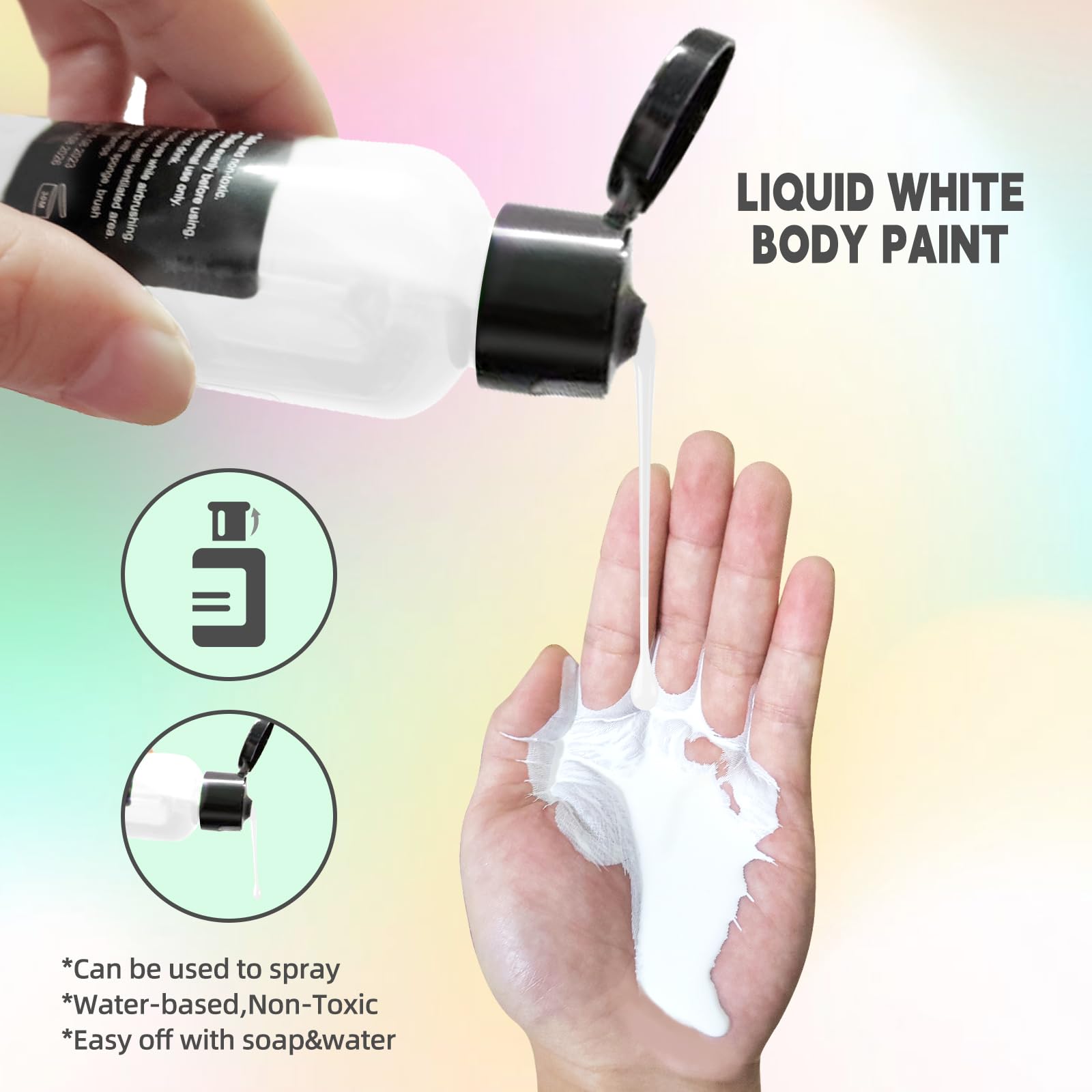 Snapklik.com : Go Ho Liquid White Face & Body Paint - Water Based