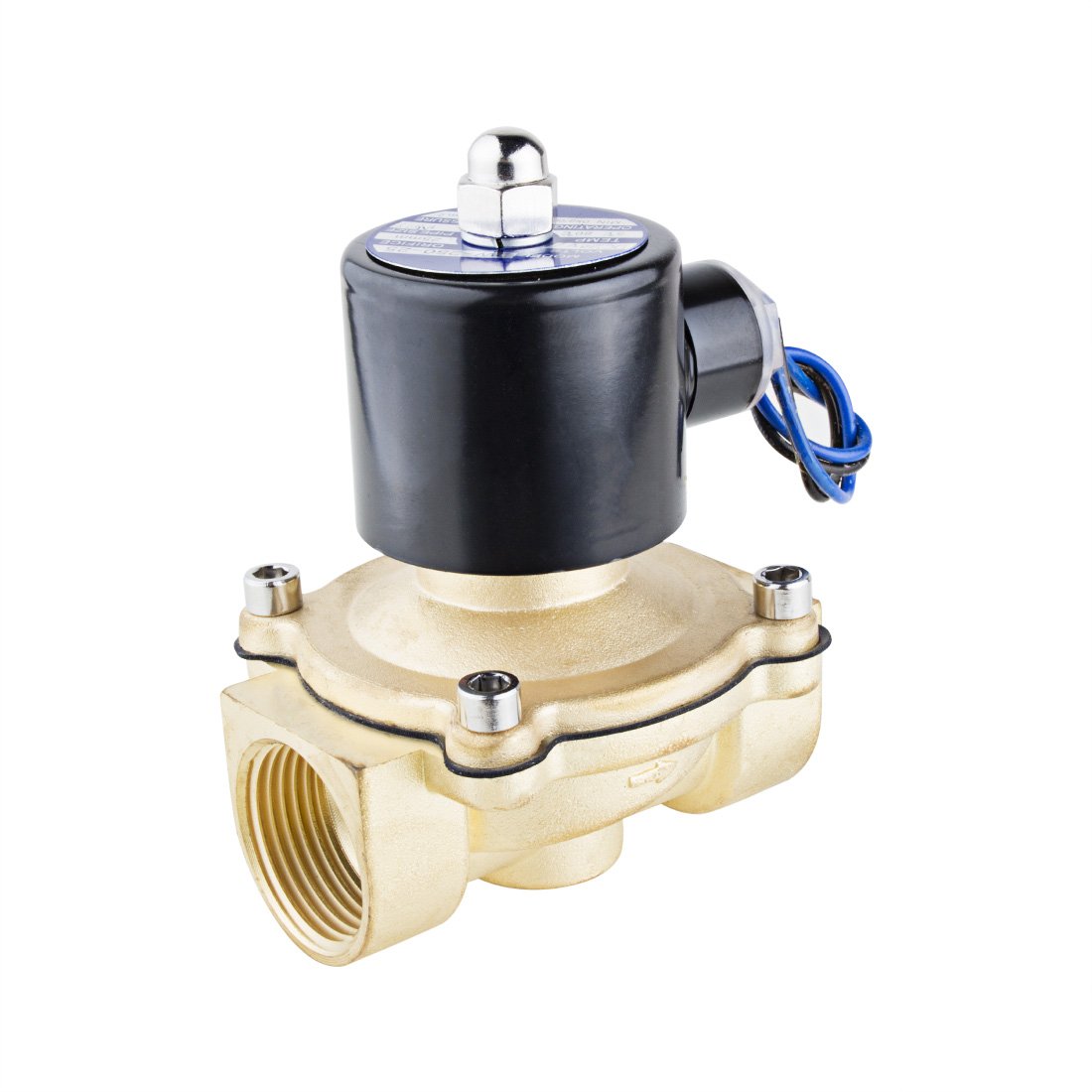 Buy Aexit DC 24V Valves 2W250-25 NPT 1" Female Thread 2 Way N/C Copper ...