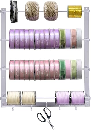 Amazon.com: mignonnememe Ribbon Organizer Aluminum Alloy Ribbon Holder ...