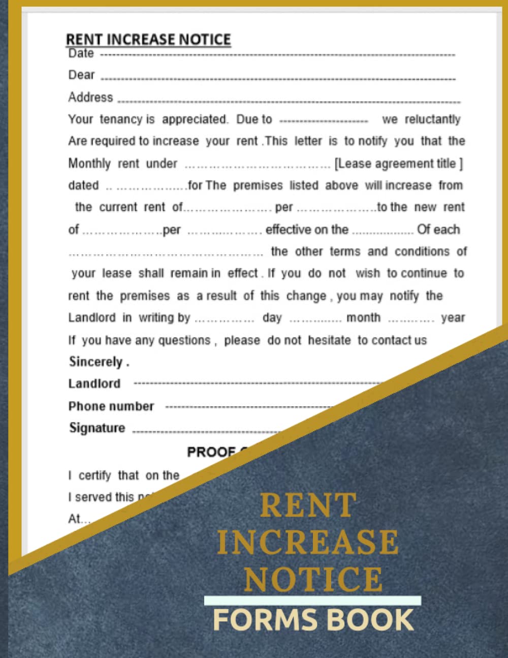Amazon.com: Rent Increase Notice Forms Book: (60 Forms) Rental Increase ...