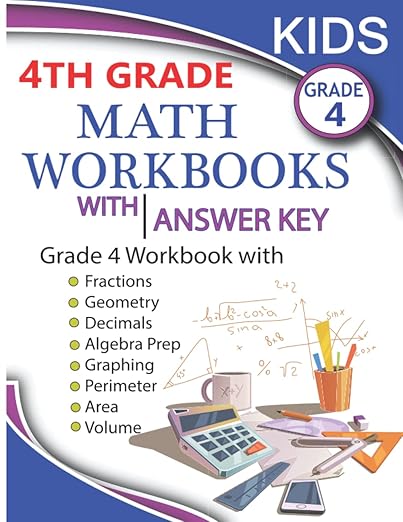 Kids 4th Grade Math Workbooks: Grade 4 Workbook All Subjects, Geometry ...