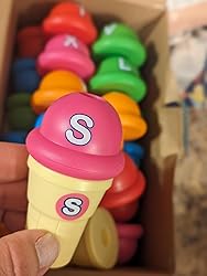 Amazon.com: Kasfalci Alphabet Learning Toys,Ice Cream Toys Play Set,ABC Learning for Toddlers ...
