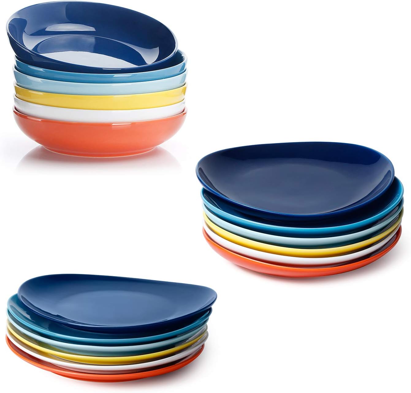 Amazon.com | Sweese Porcelain Dinner Plates - 11 Inch and Dessert Salad ...