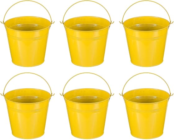 Amazon.com: PATIKIL 5.9"x5.1" Small Metal Buckets with Handle, 6 Pcs ...