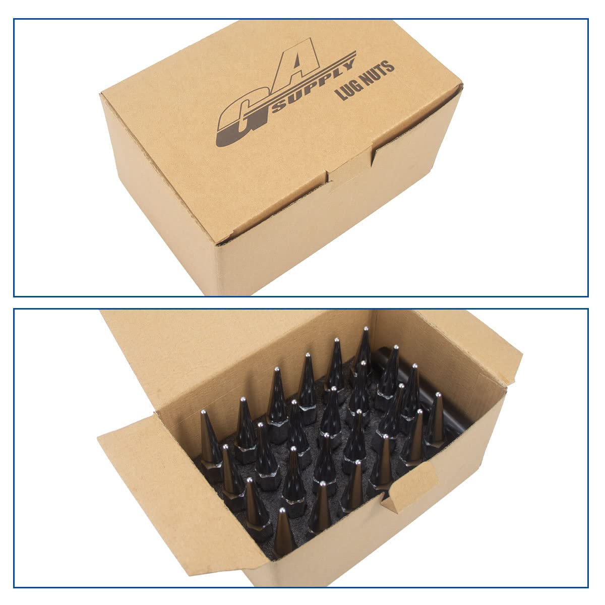 Snapklik.com : 14x15 Spike Lug Nuts Chrome, Closed End Bulge Acorn ...