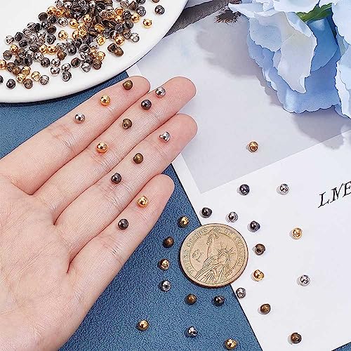 NBEADS 200 Pcs 4 Colors Mini Shank Buttons, 4mm Diameter Metal Blazer ...