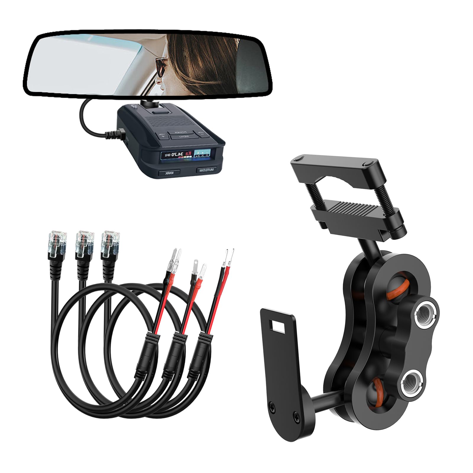 Amazon.com: SDSACZMU Radar Detector Mount,Rearview Mirror Rod Radar ...