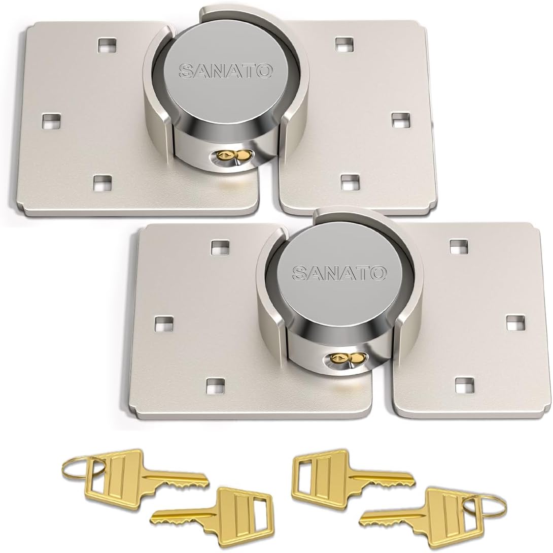 Master Lock Chrome Puck Lock, Heavy Duty Hidden Shackle Lock and Hasp ...