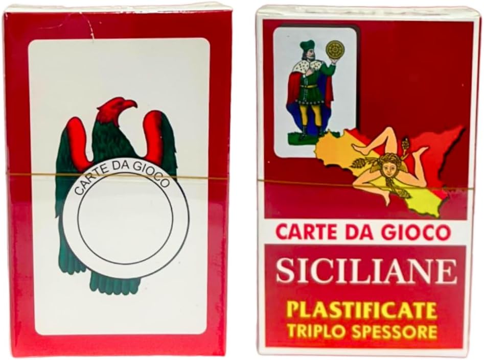 Carte Siciliane Da Gioco Plastificate Triplo Spessore - Giochi da ...