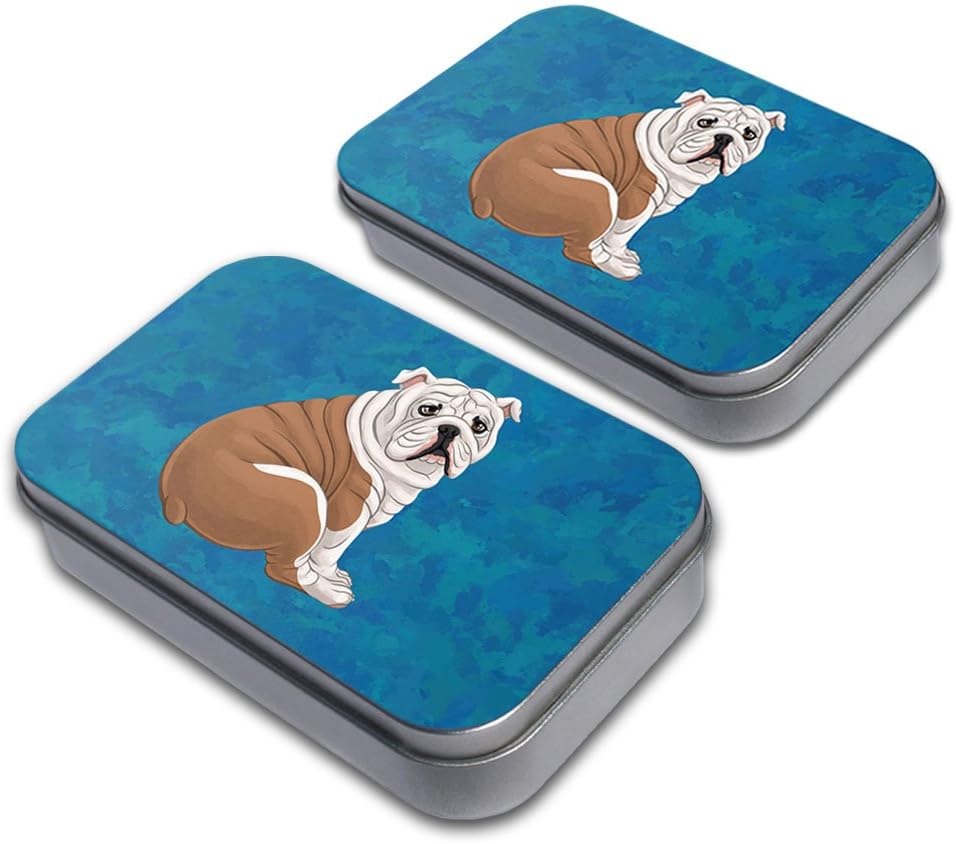 Amazon.com: English Bulldog Decorative Craft Trinket Metal Tin Box Set ...